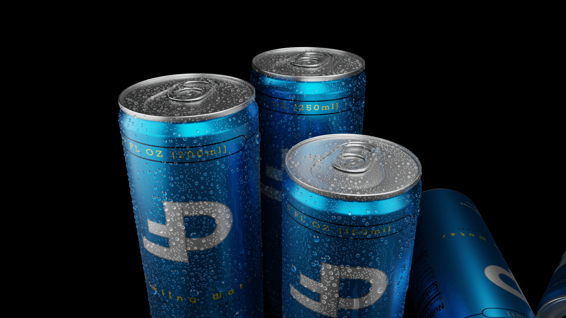Customizable 3D Slim Beverage Cans - 3D Models Collection