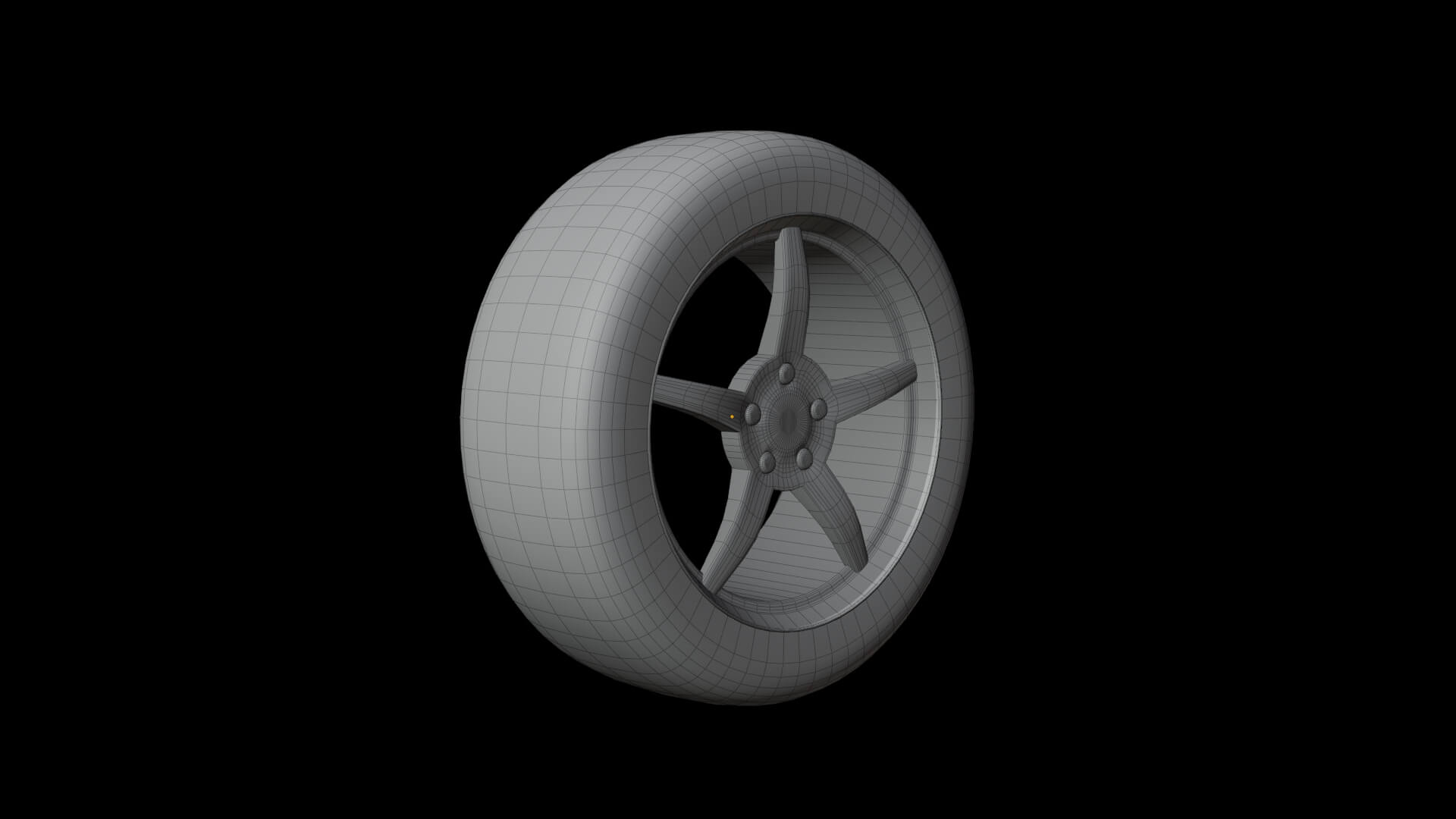 High-Detail Car Wheel for Games and Rendering 3D Model by 3DPolyForge