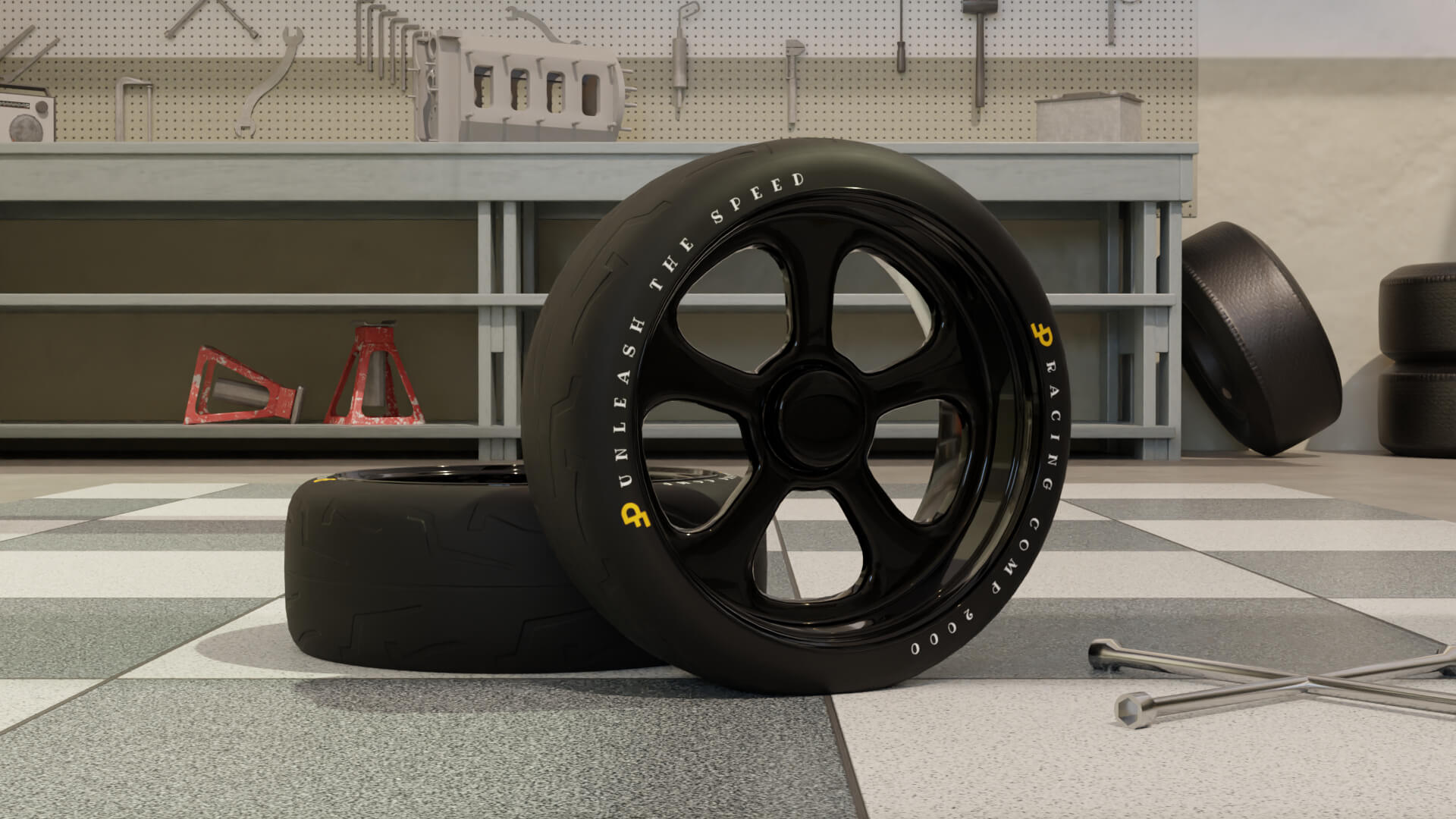 High-Detail Racing Car Wheel for Games and Rendering 3D Model by ...