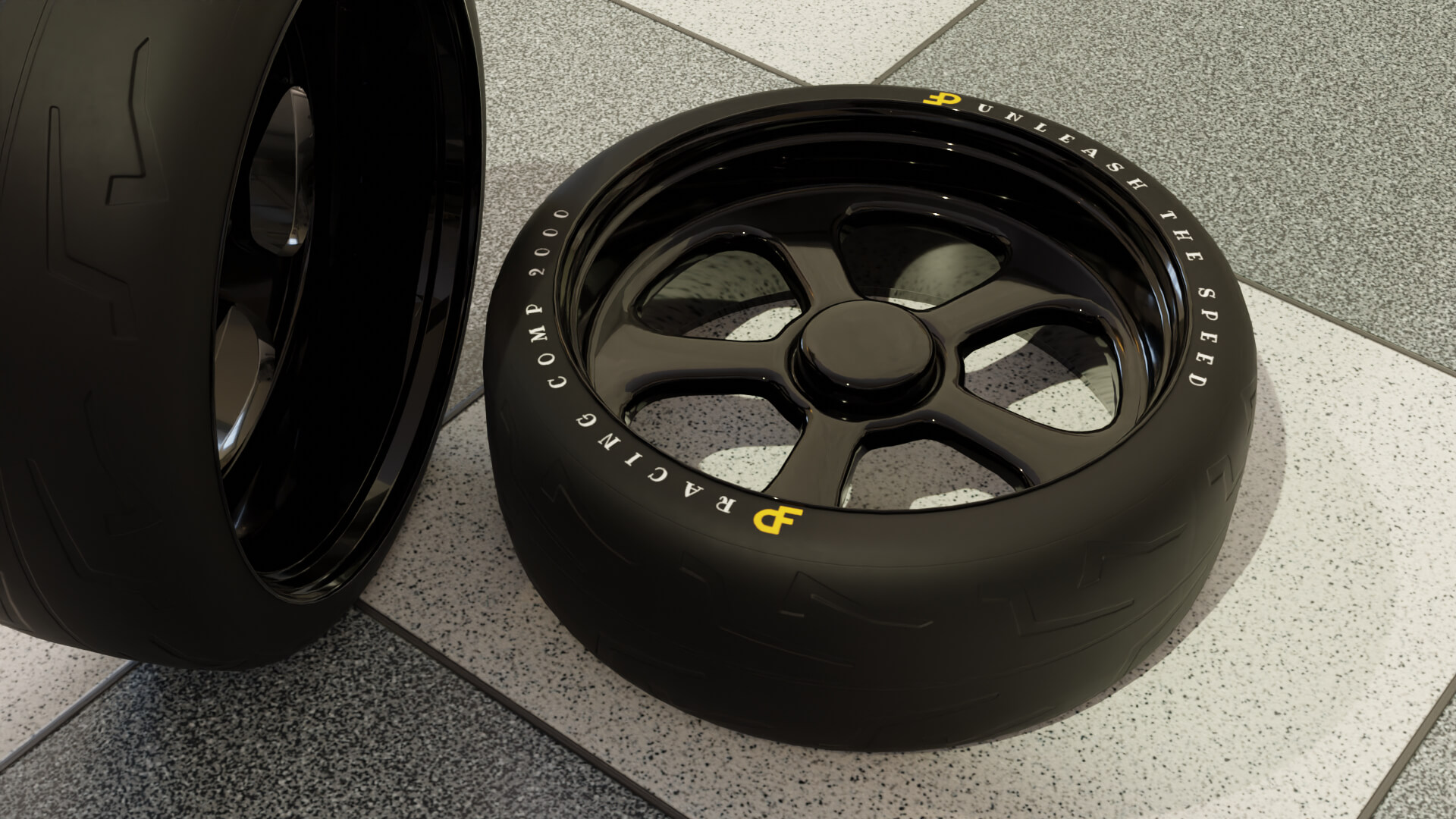 High-Detail Racing Car Wheel for Games and Rendering 3D Model by ...