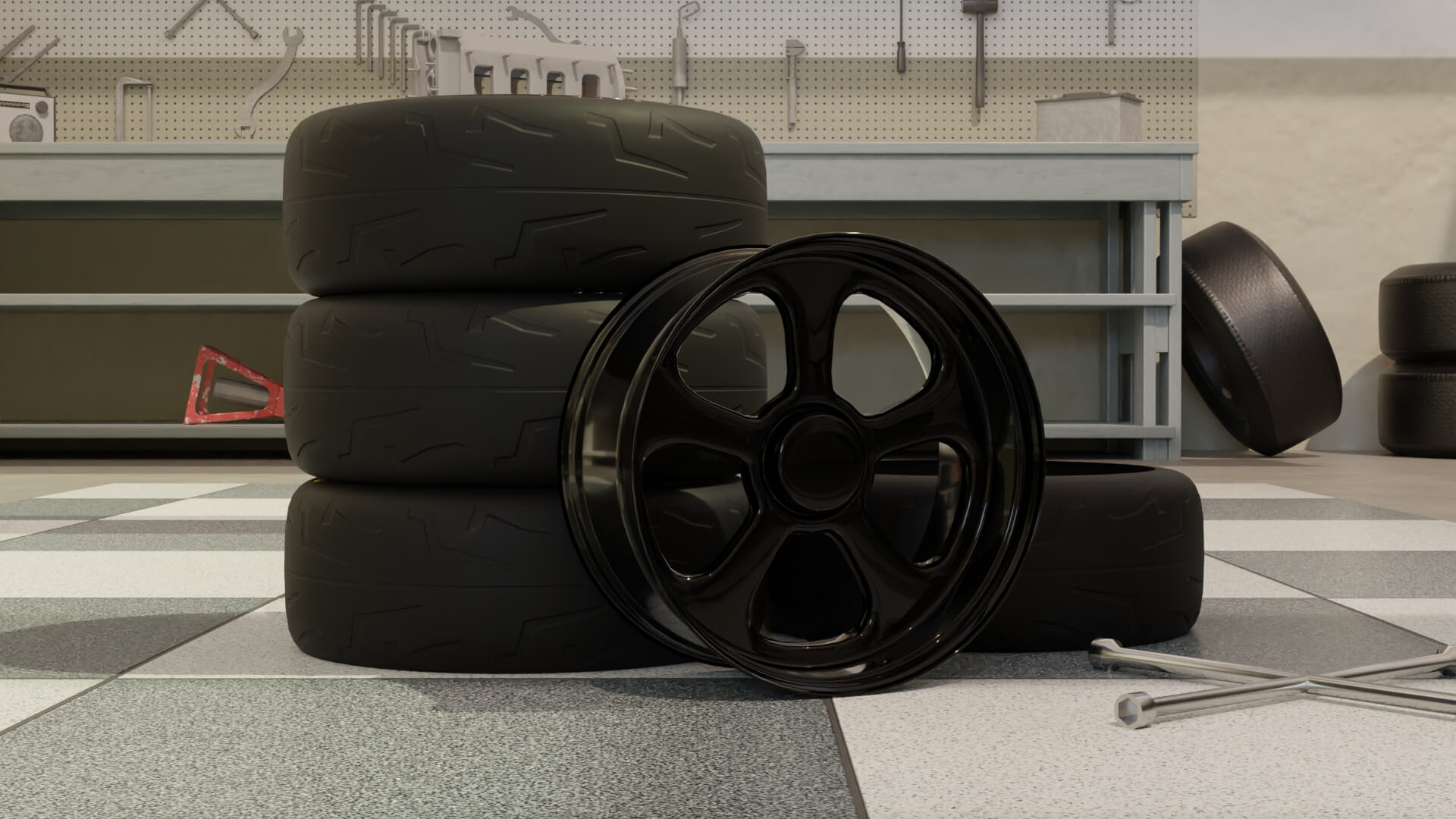 High-Detail Racing Car Wheel for Games and Rendering 3D Model by ...