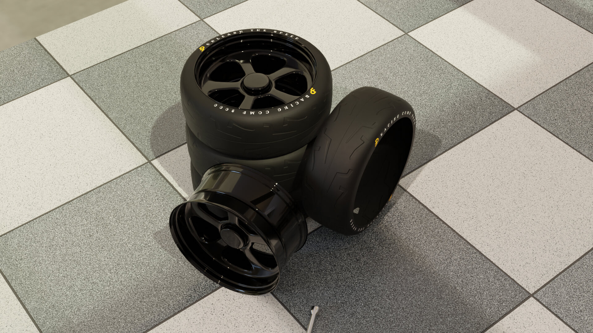 High-Detail Racing Car Wheel for Games and Rendering 3D Model by ...