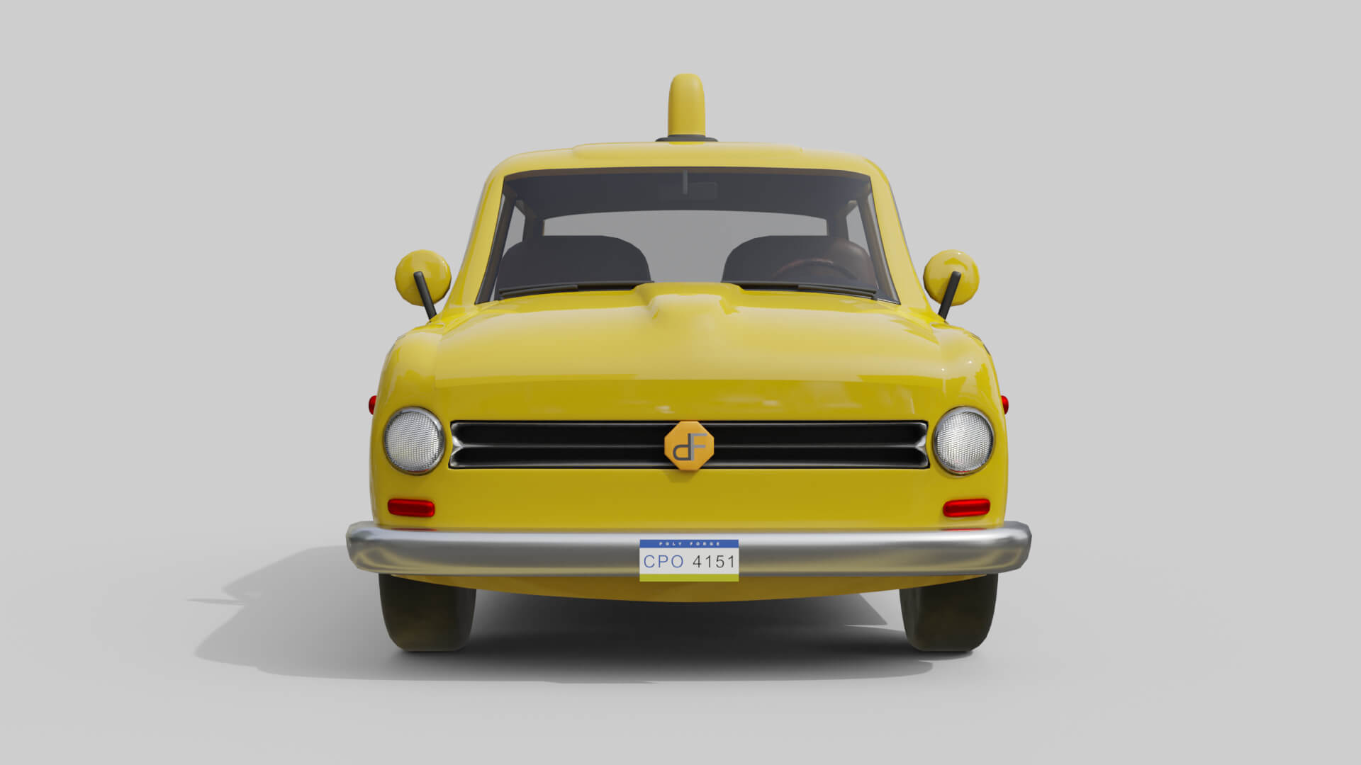 Low Poly Vintage Sedan Cars Game Ready and Render Asset by 3DPolyForge