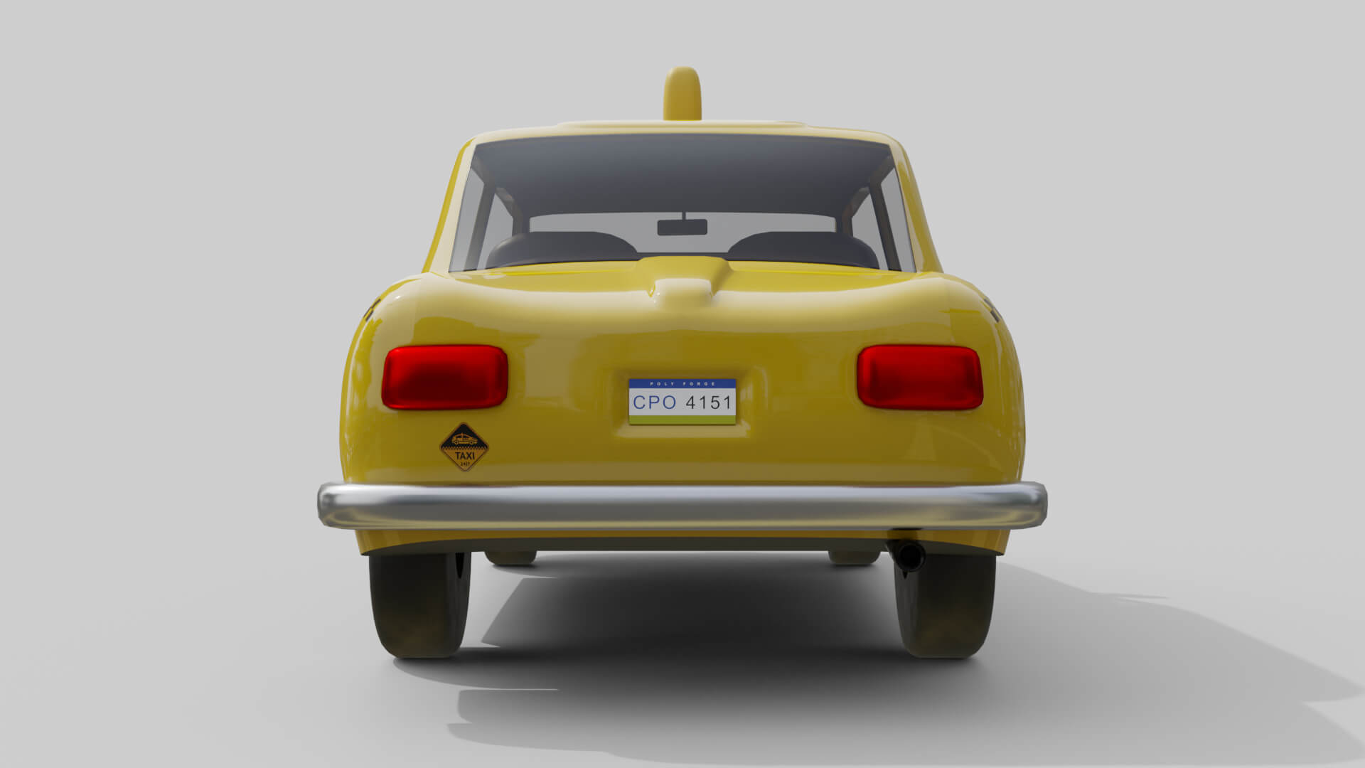 Low Poly Vintage Sedan Cars Game Ready and Render Asset by 3DPolyForge
