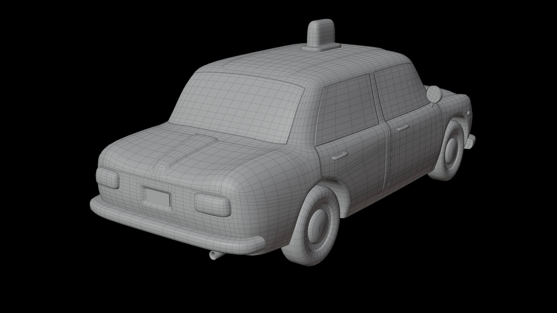 Low Poly Vintage Sedan Cars Game Ready and Render Asset by 3DPolyForge