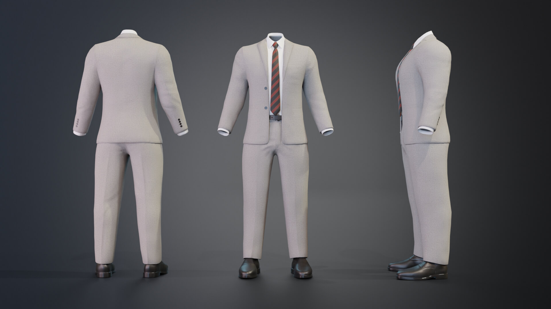 Men Formal Suit - Animation and Game Ready Low Poly 3D Model by 3DPolyForge
