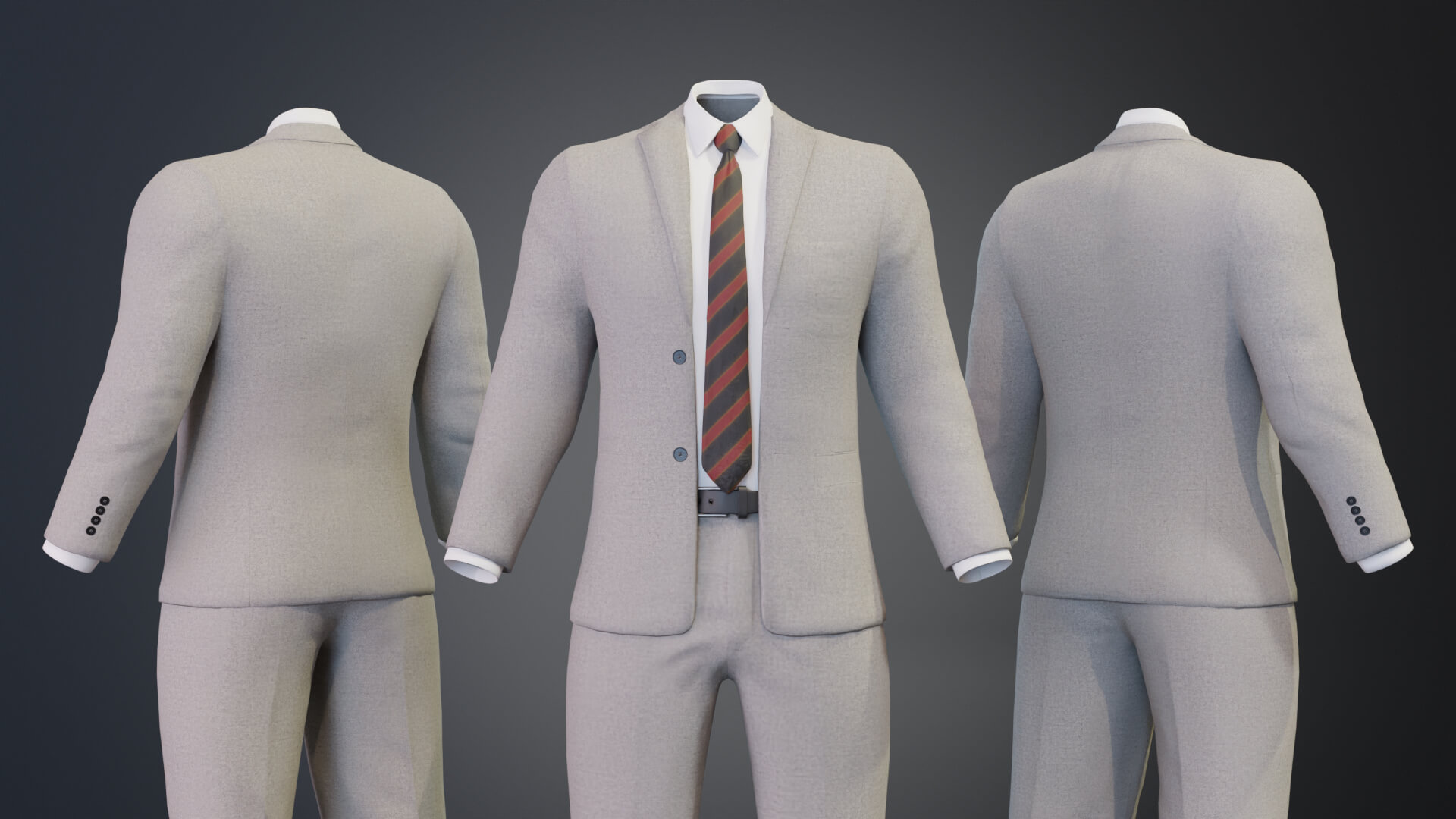 Men Formal Suit - Animation and Game Ready Low Poly 3D Model by 3DPolyForge