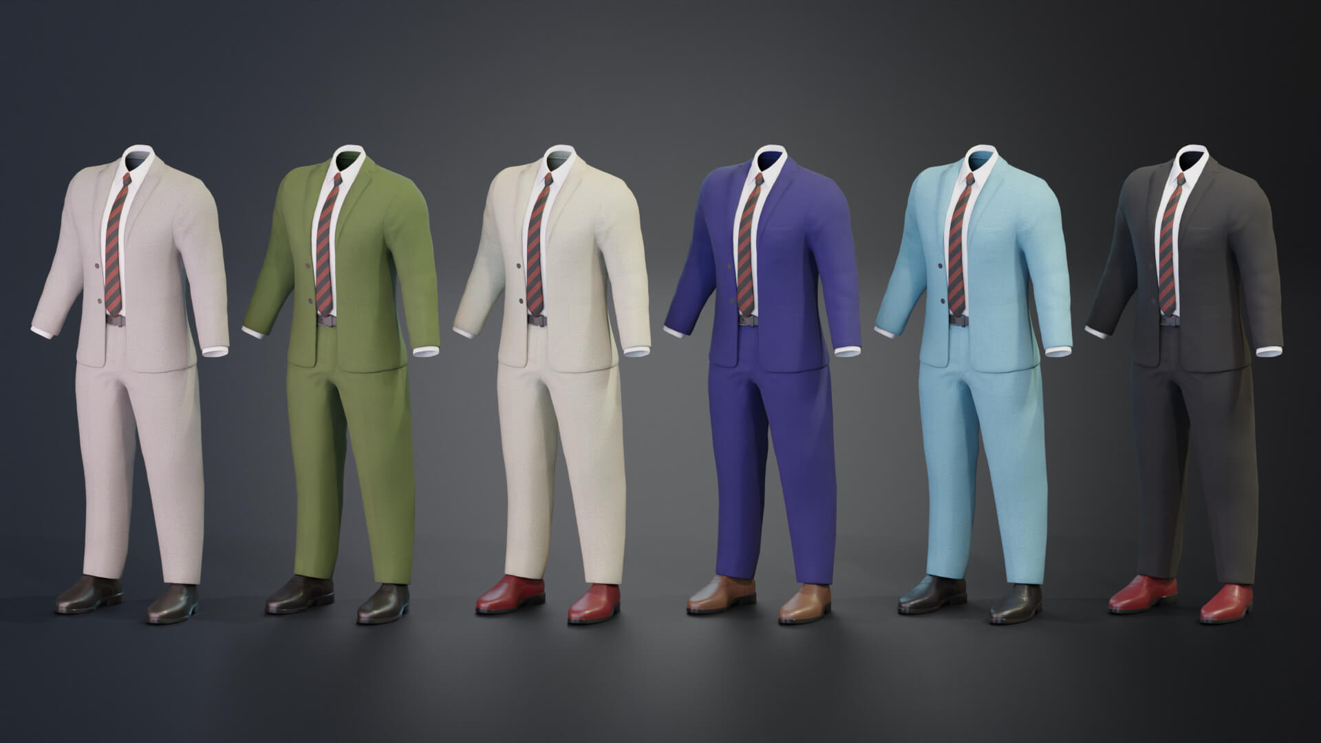 Men Formal Suit - Animation and Game Ready Low Poly 3D Model by 3DPolyForge