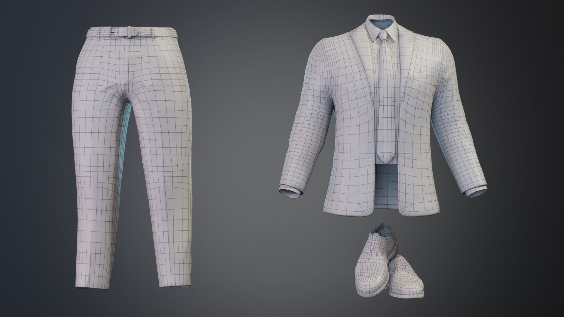 Men Formal Suit - Animation and Game Ready Low Poly 3D Model by 3DPolyForge