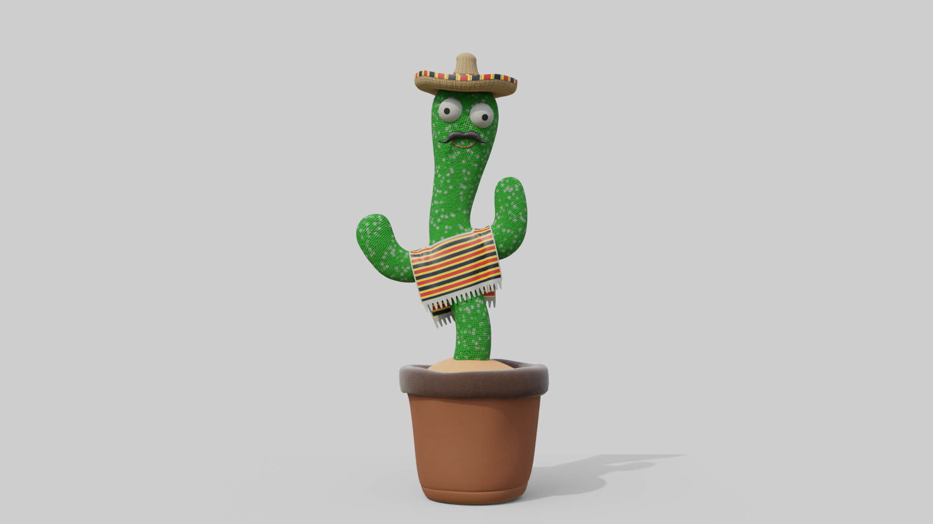 Mexican Dancing Cactus Toy - Rigged and Animated 3D Model by 3DPolyForge