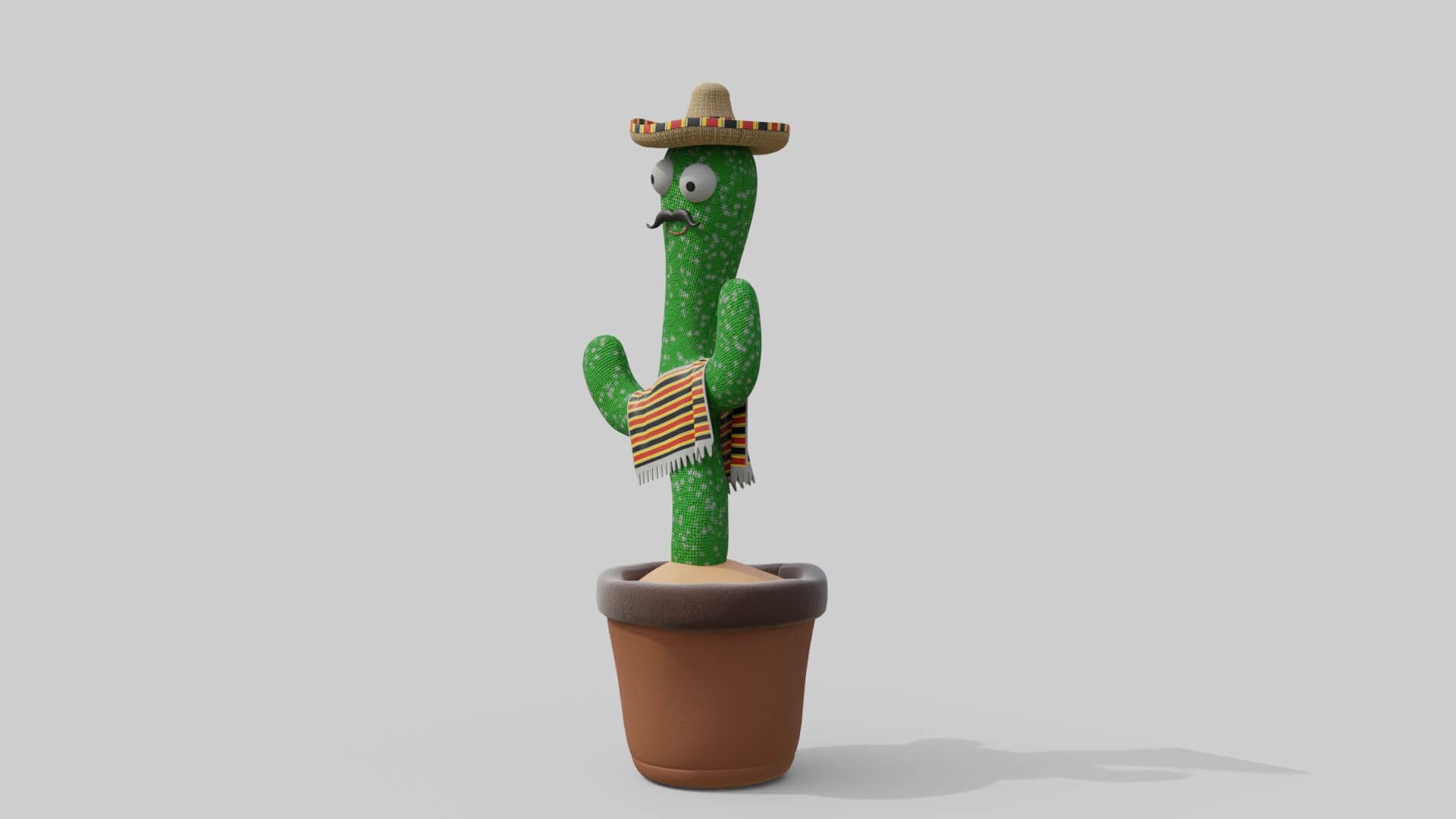 Mexican Dancing Cactus Toy - Rigged and Animated 3D Model by 3DPolyForge