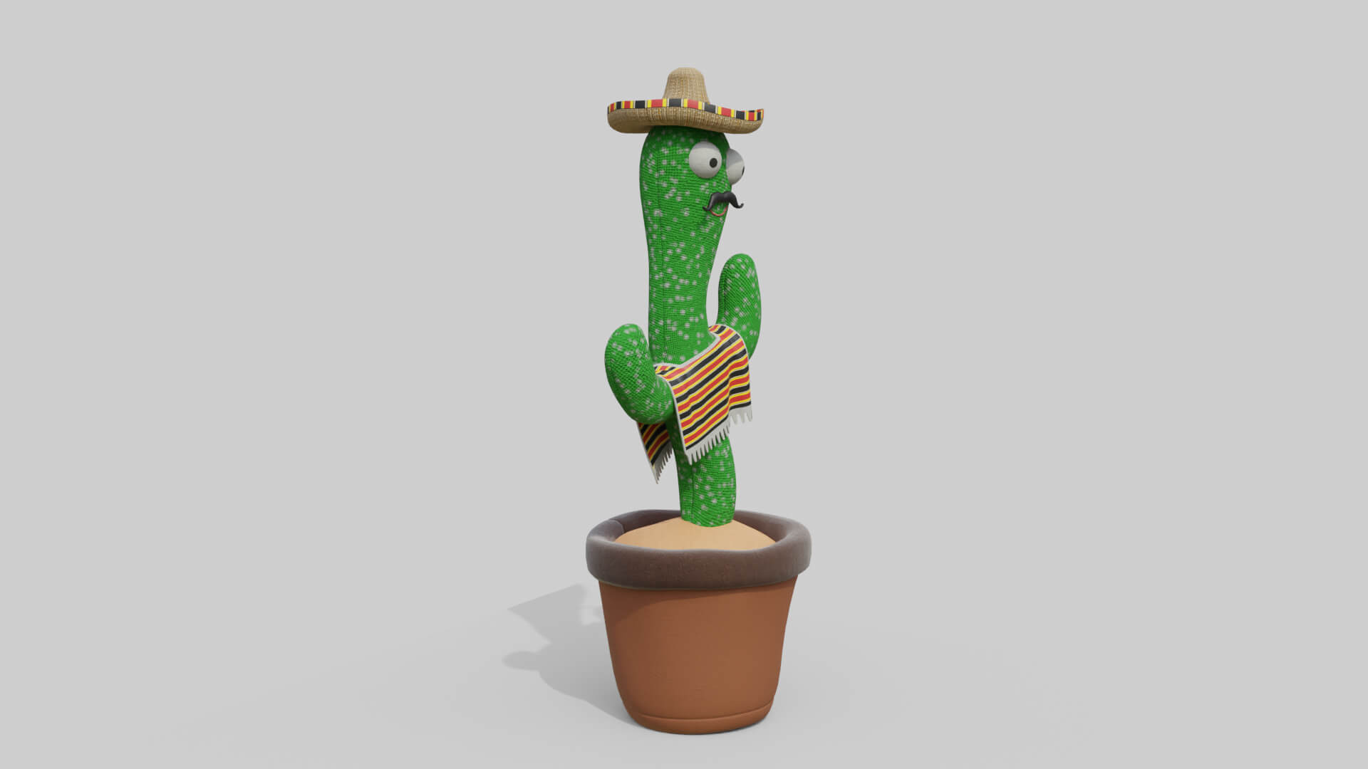 Mexican Dancing Cactus Toy - Rigged and Animated 3D Model by 3DPolyForge