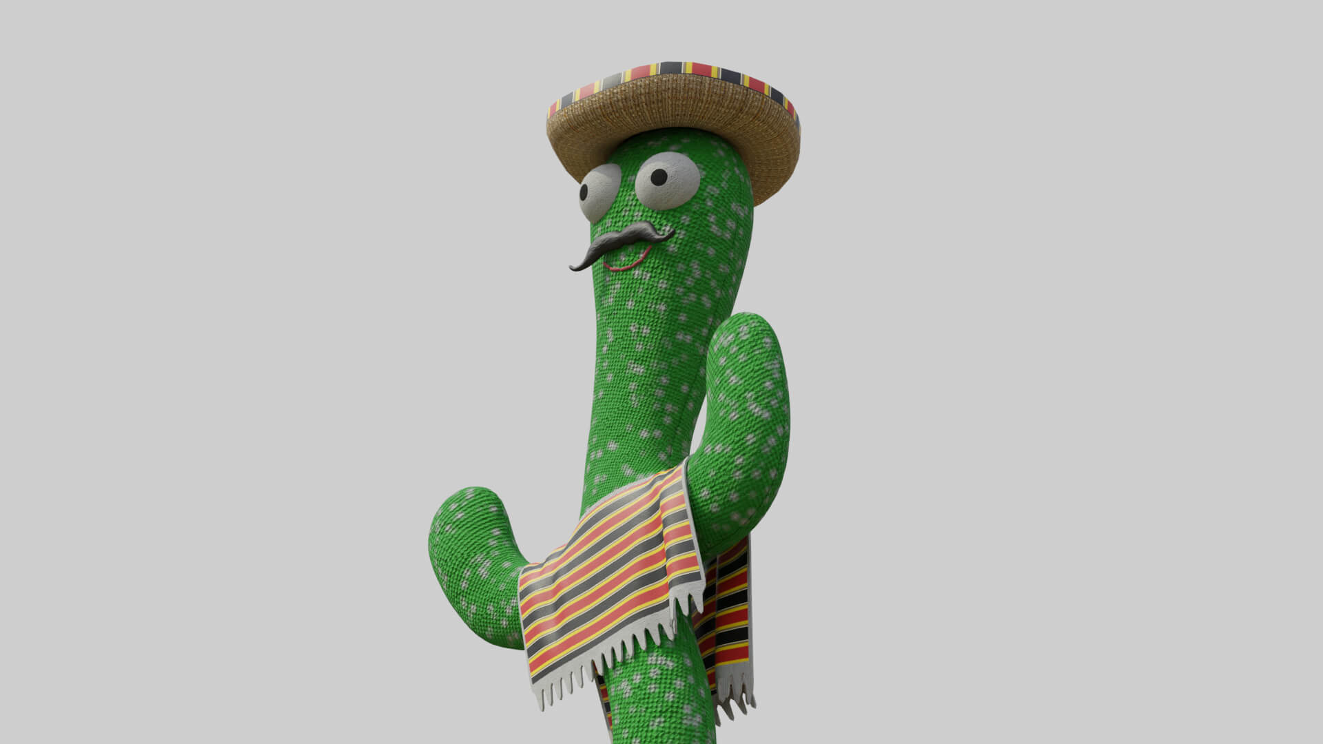 Mexican Dancing Cactus Toy - Rigged and Animated 3D Model by 3DPolyForge