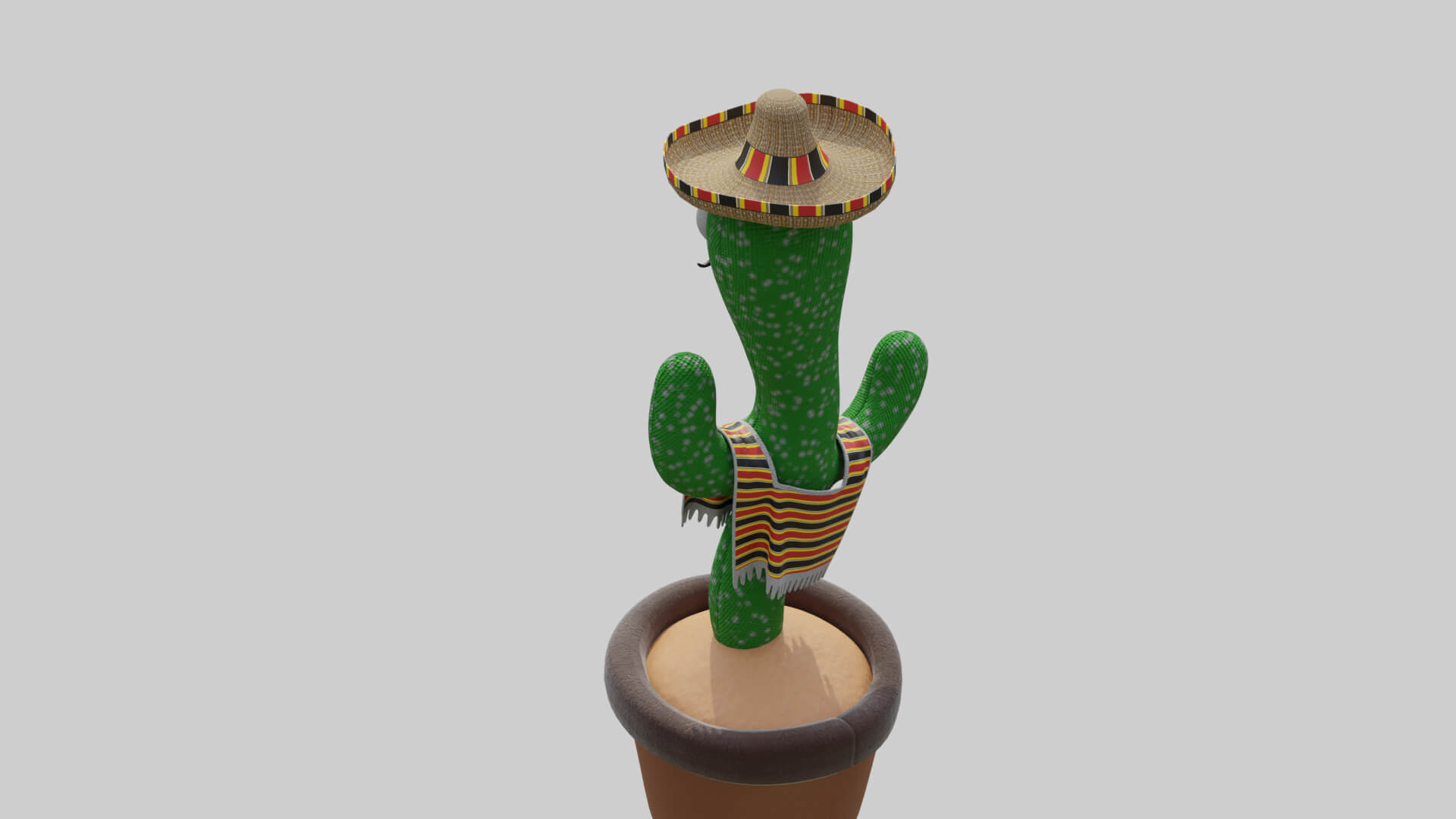 Mexican Dancing Cactus Toy - Rigged and Animated 3D Model by 3DPolyForge