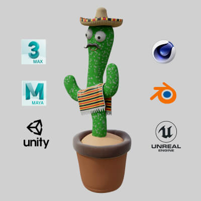Animated 3D Models | Plants | Cactus | RenderHub