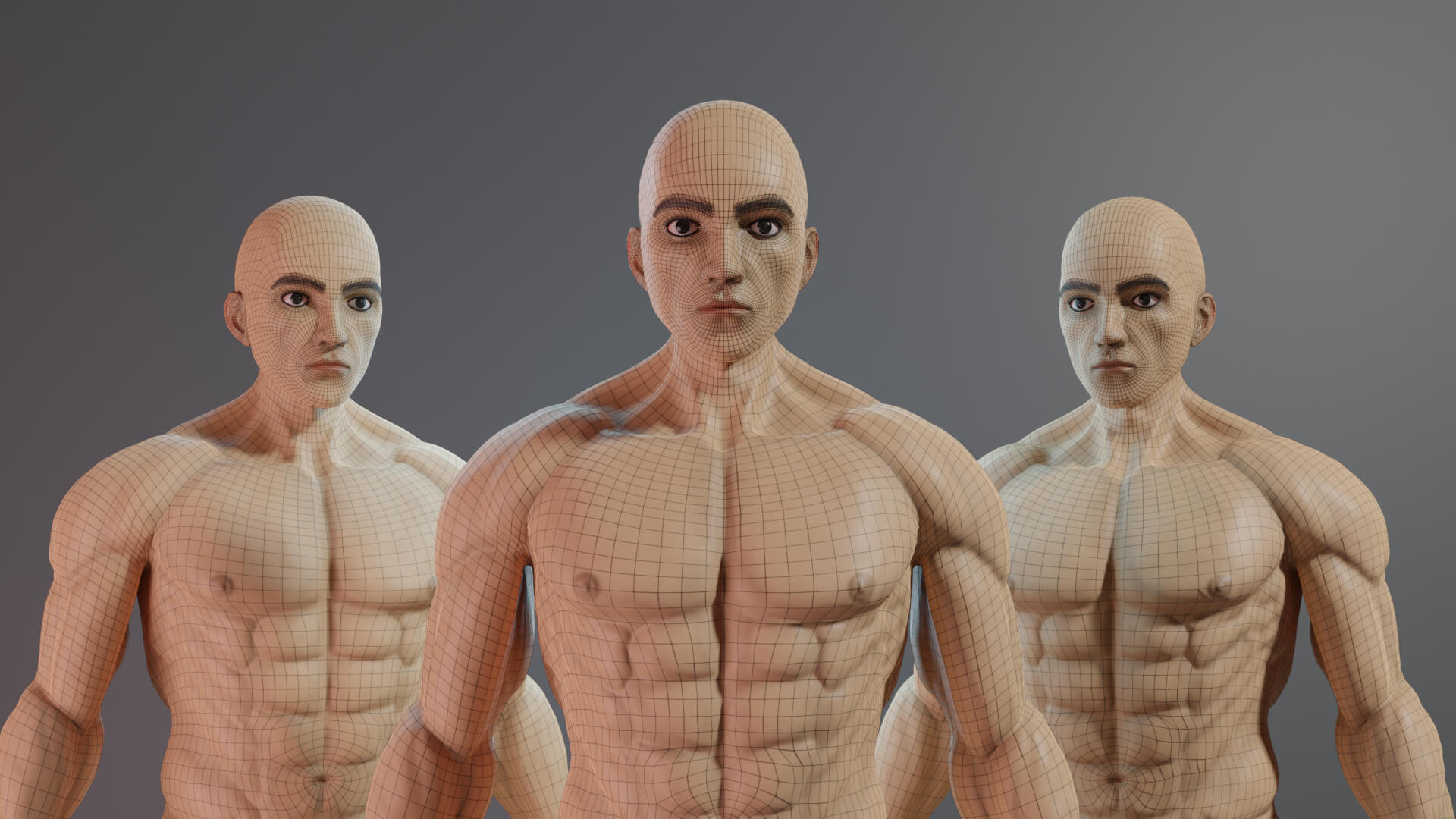 Realistic 3D Male Muscular Character Game Ready by 3DPolyForge