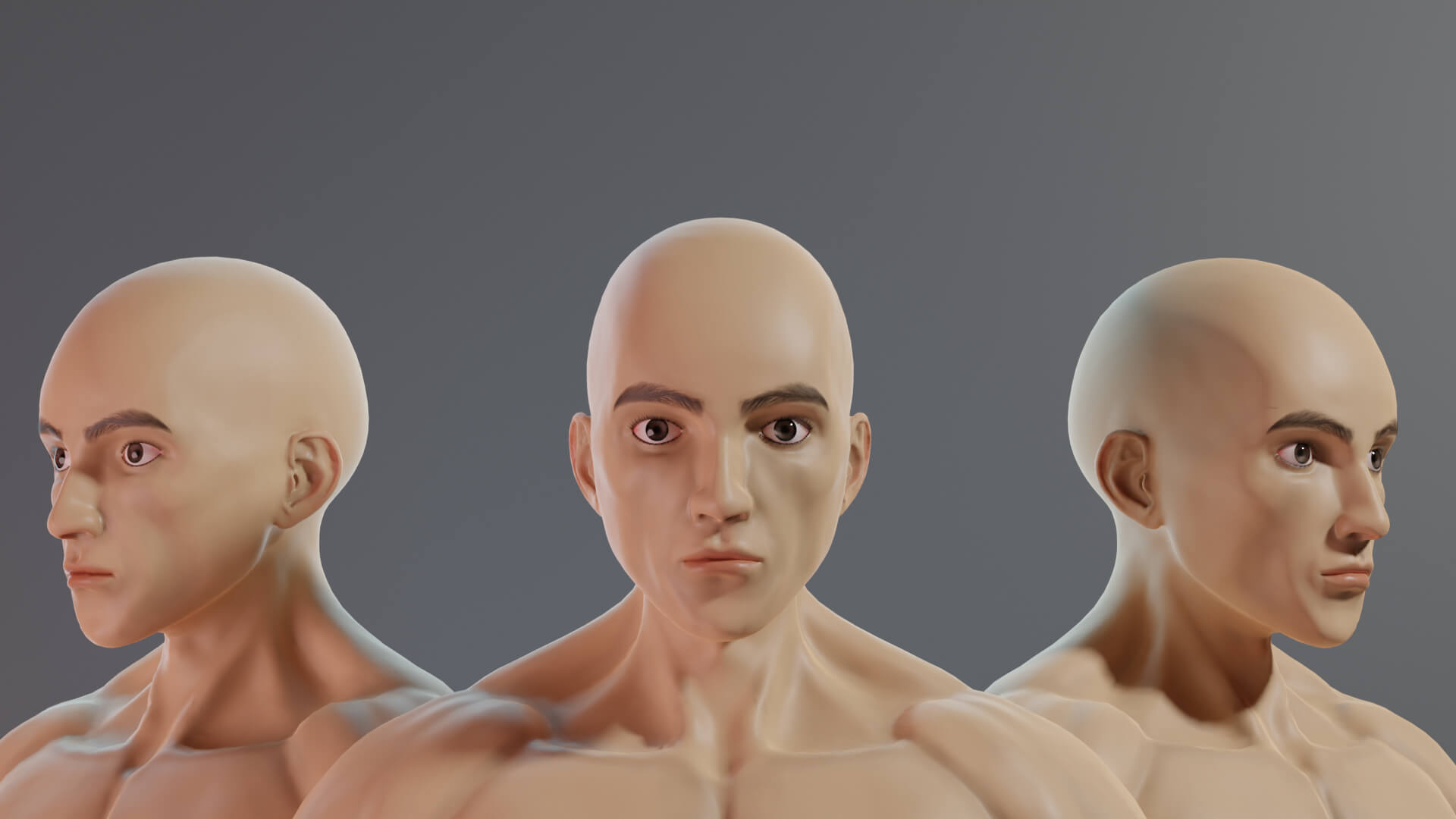 Realistic 3D Male Muscular Character Game Ready by 3DPolyForge