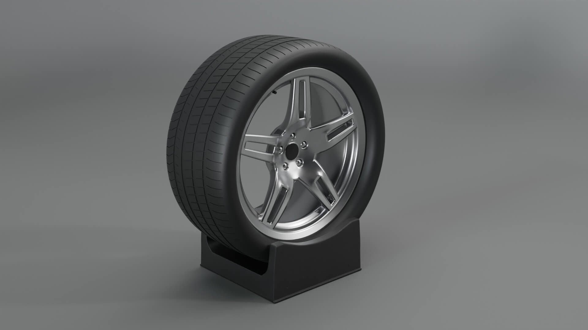 Realistic Car Wheel - Free 3D Model by 3DPolyForge