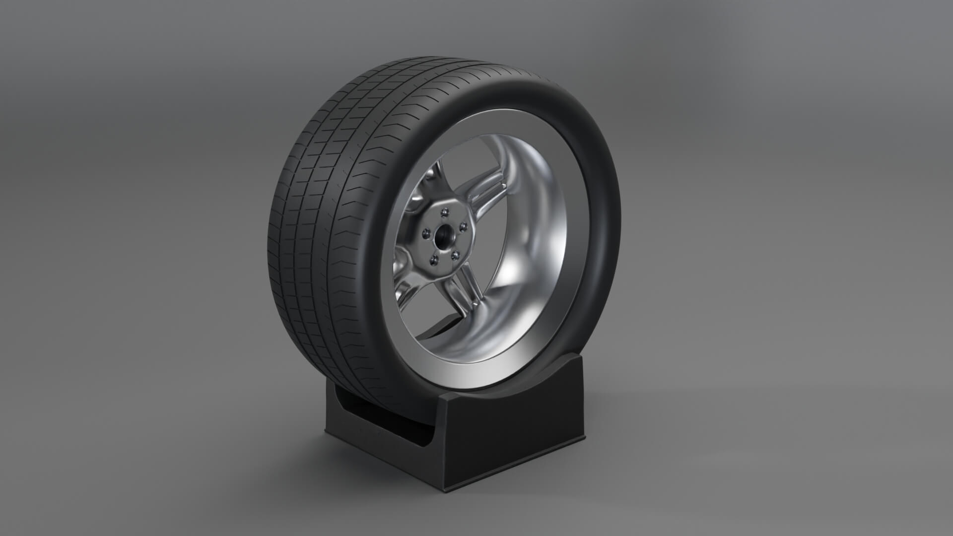 Realistic Car Wheel - Free 3D Model by 3DPolyForge