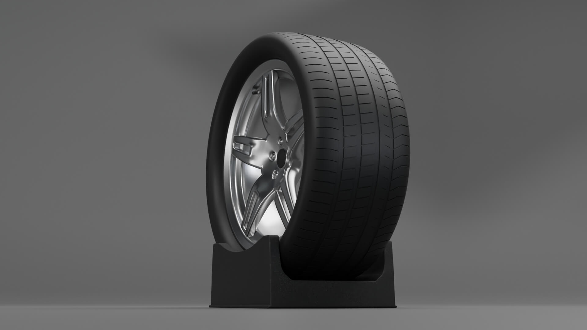 Realistic Car Wheel - Free 3D Model by 3DPolyForge