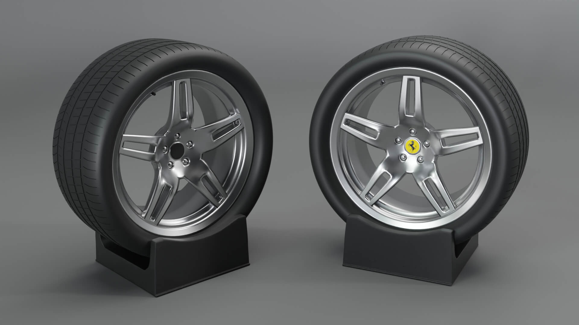 Realistic Car Wheel - Free 3D Model by 3DPolyForge