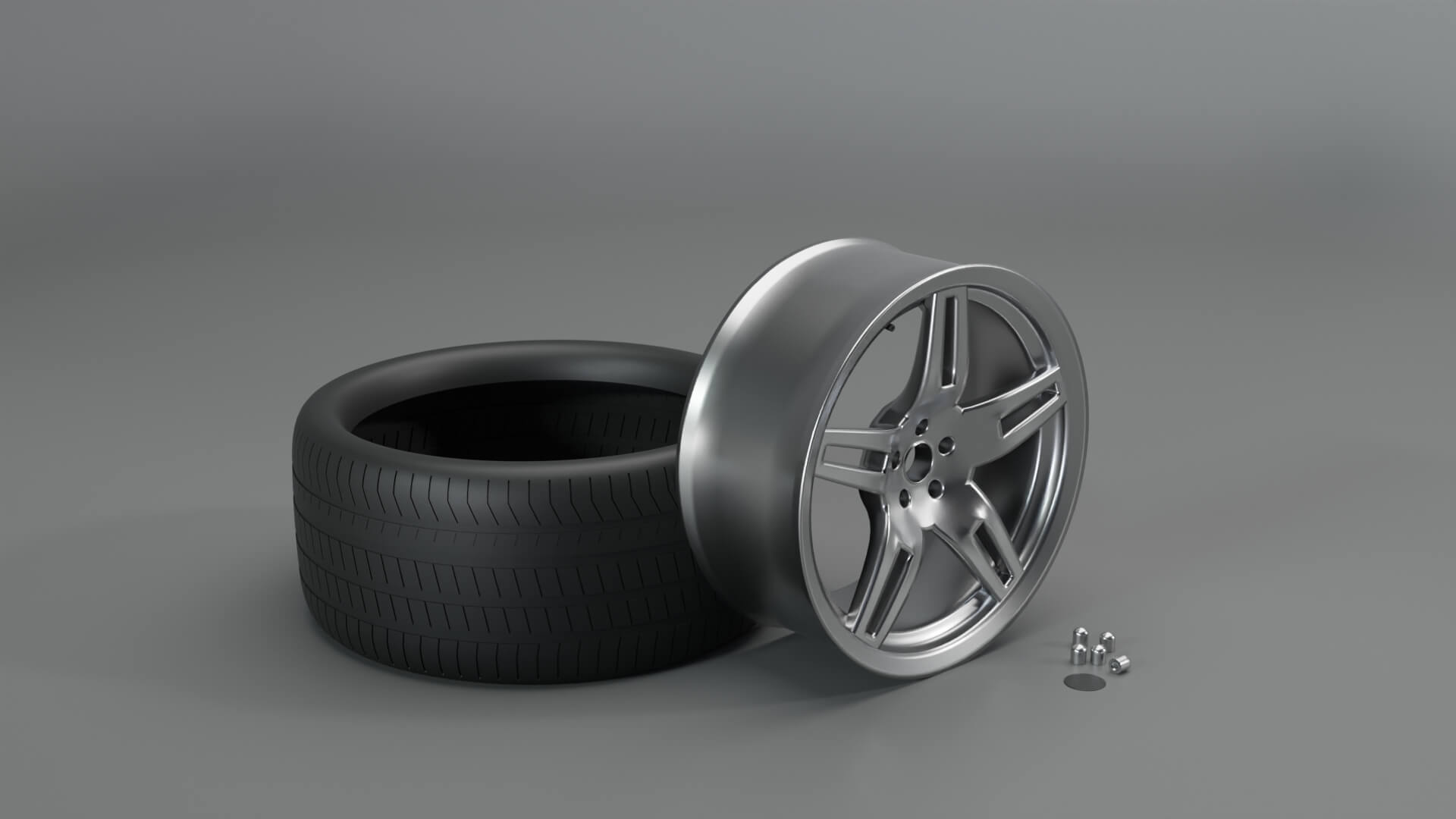 Realistic Car Wheel - Free 3D Model by 3DPolyForge