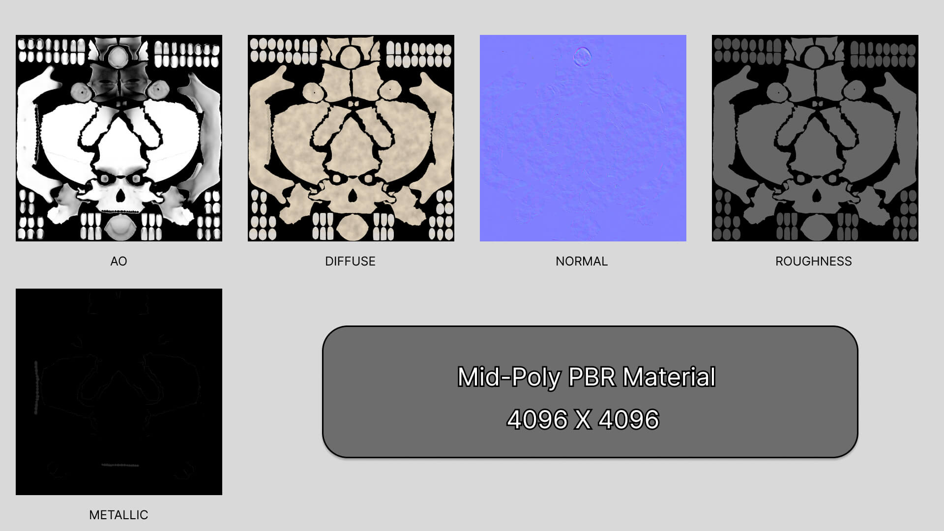 Realistic Human Skull High Poly and Low Poly Versions - 3D Model by ...