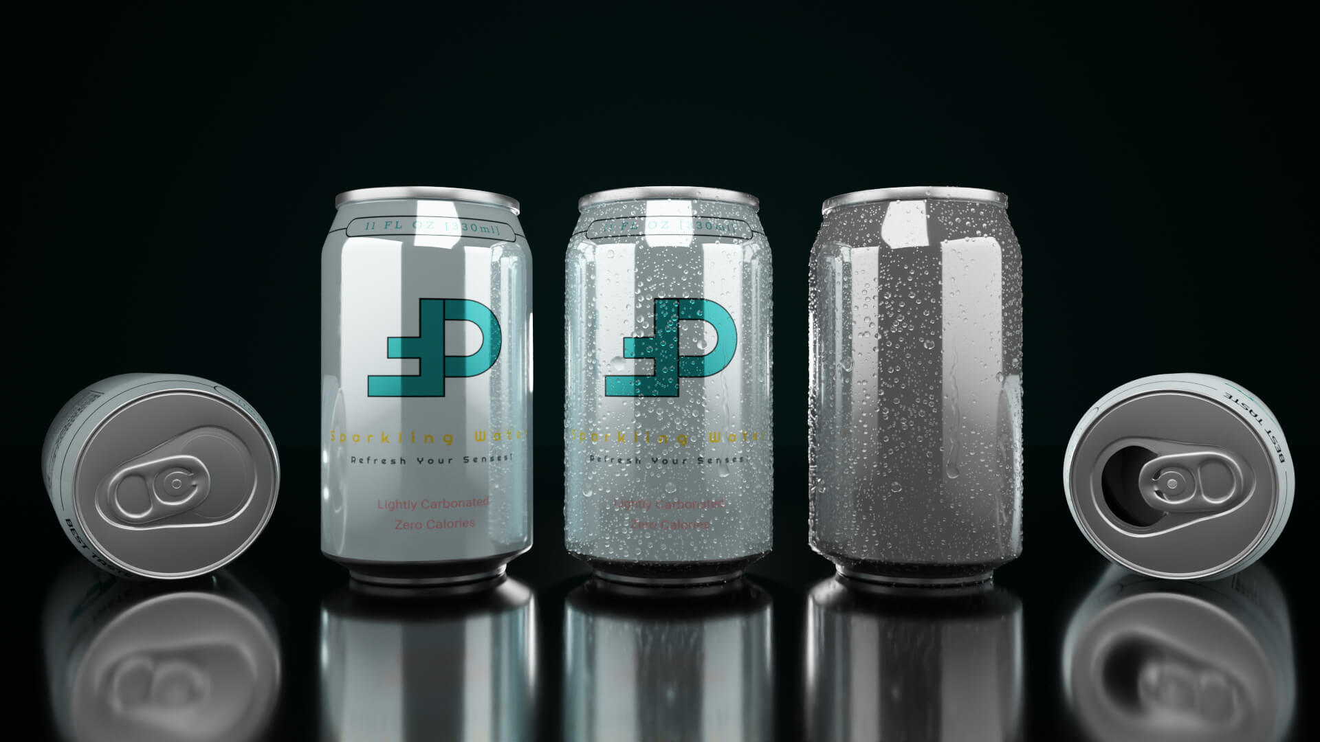 Regular 330ml Beverage Can Open and Closed Tabs With Droplet - 3D Model ...