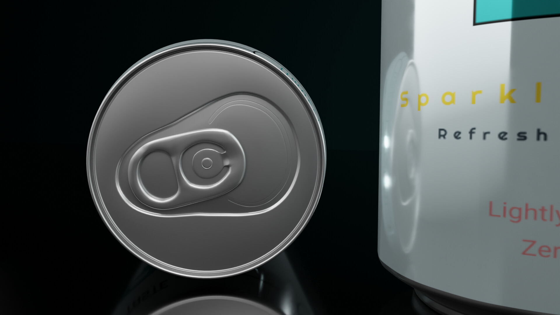 Regular 330ml Beverage Can Open and Closed Tabs With Droplet - 3D Model ...