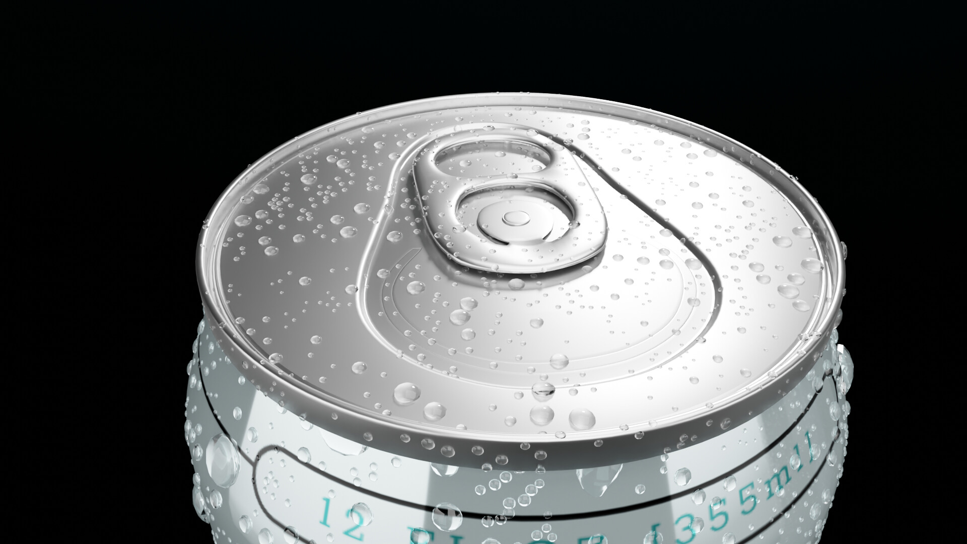 Regular 355ml Beverage Can Open and Closed Tabs With Droplet - 3D Model ...