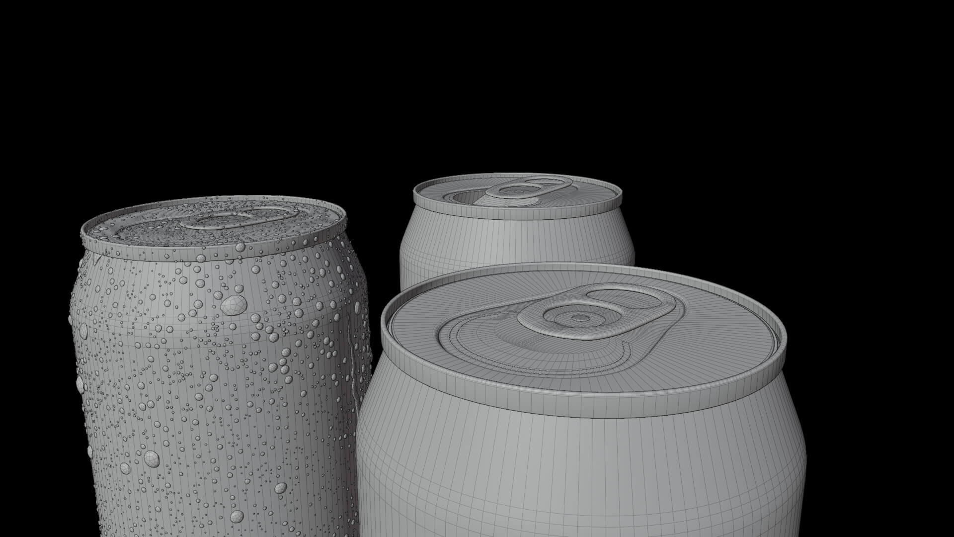 Regular 355ml Beverage Can Open and Closed Tabs With Droplet - 3D Model ...