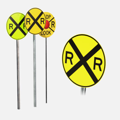 Road Signs - Railroad 3D Model by 3DPolyForge