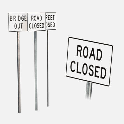 Road Signs - Road Closure 3D Model by 3DPolyForge