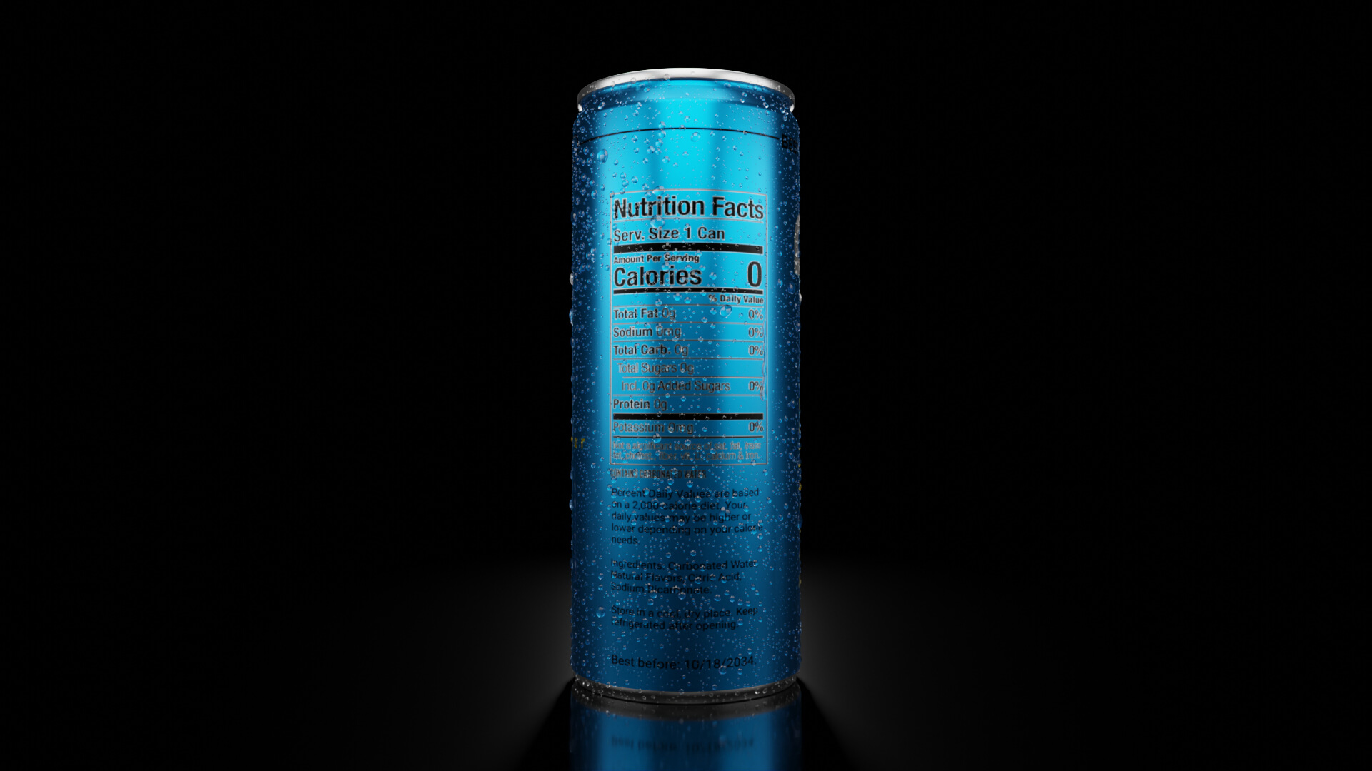 Slim 250ml Beverage Can Open and Closed Tabs With Droplets - 3D Model ...