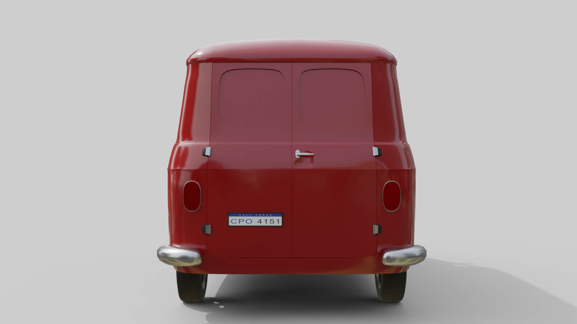 Realistic Vintage Cargo Van High-Detail Game Ready Render As 3D Model ...