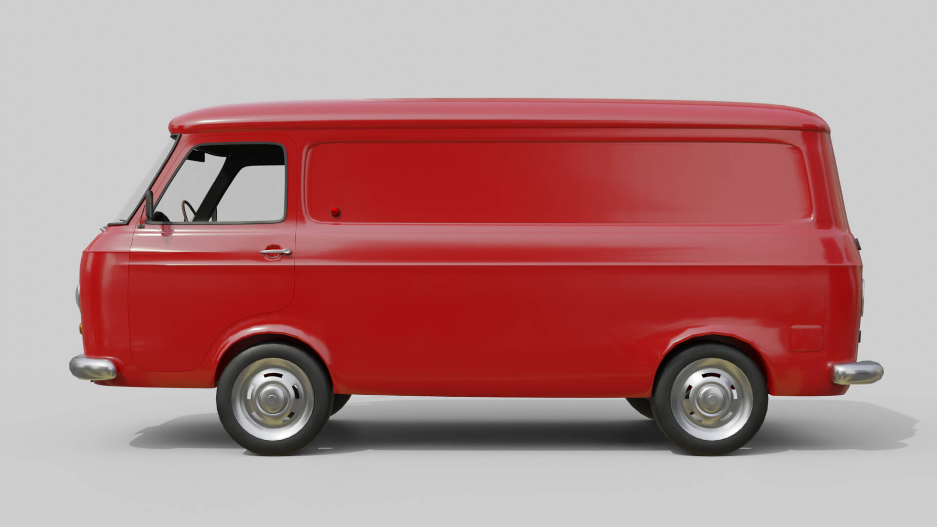 Realistic Vintage Cargo Van High-Detail Game Ready Render As 3D Model ...