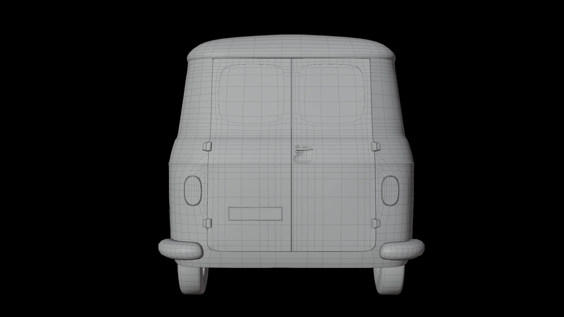 Realistic Vintage Cargo Van High-Detail Game Ready Render As 3D Model ...