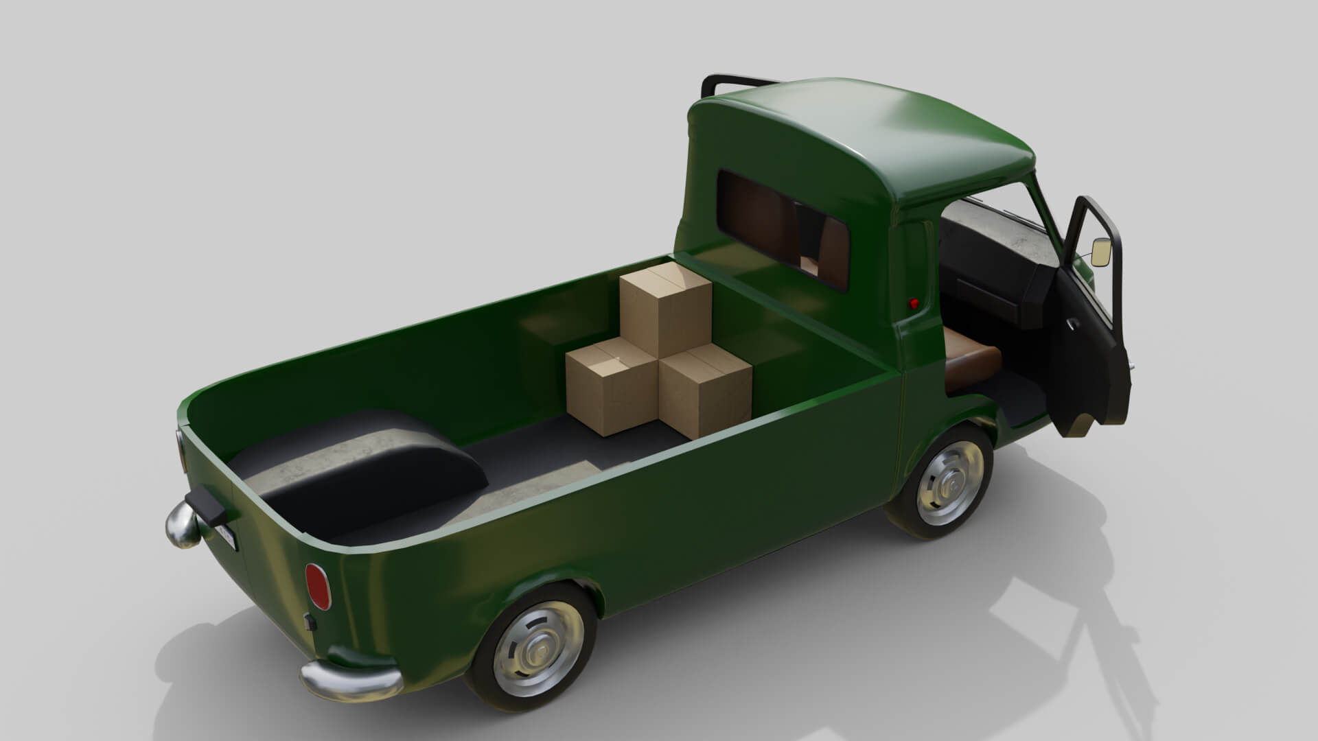 Realistic Vintage Pickup Truck High-Detail Game Ready Asset 3D Model by ...