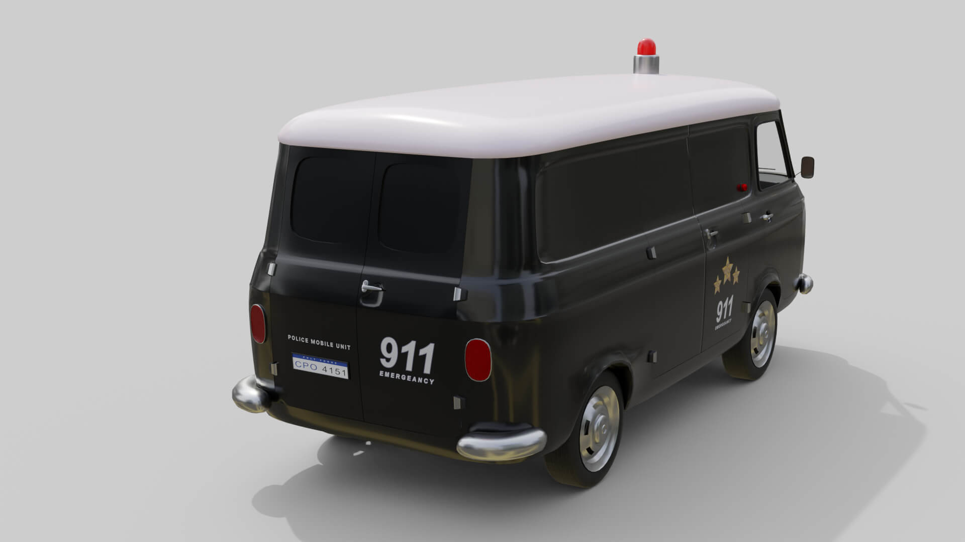 Vintage Police Van - 3D Model by 3DPolyForge
