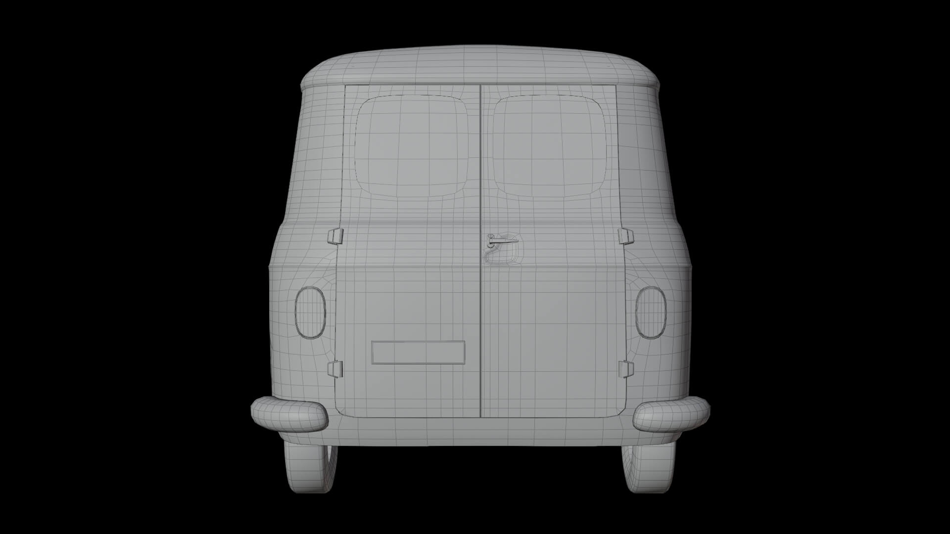 Realistic Vintage Police Van High-Detail Game Ready Asset 3D Model by ...