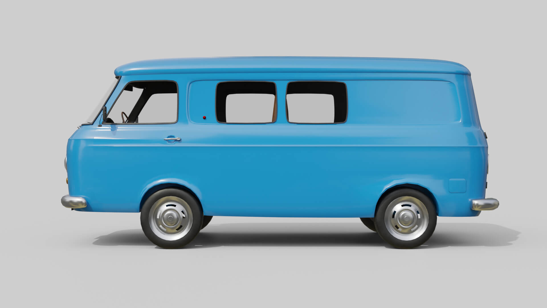 Realistic Vintage Transport Van High-Detail Game Ready Asset 3D Model ...