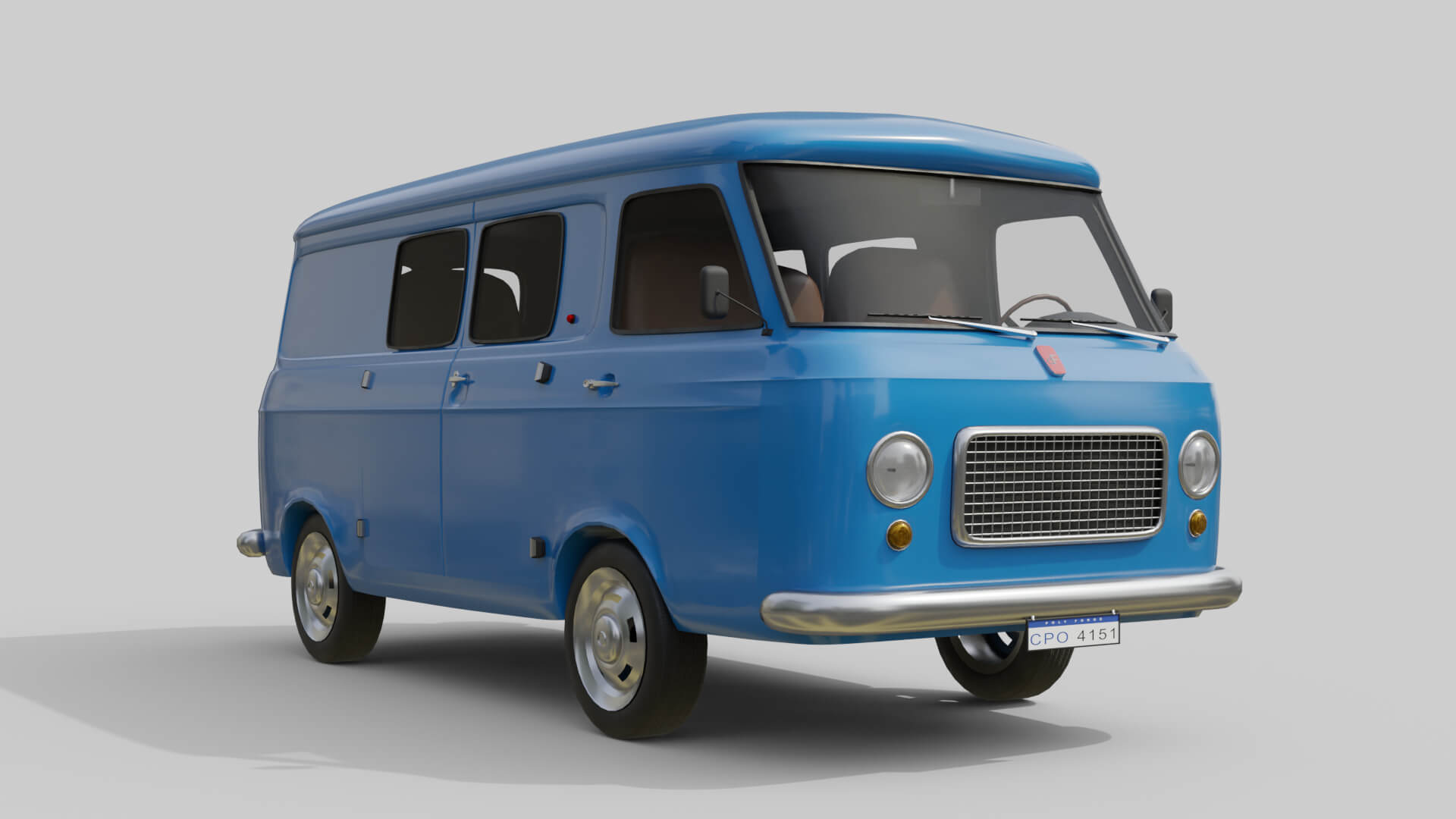 Realistic Vintage Transport Van High-Detail Game Ready Asset 3D Model ...