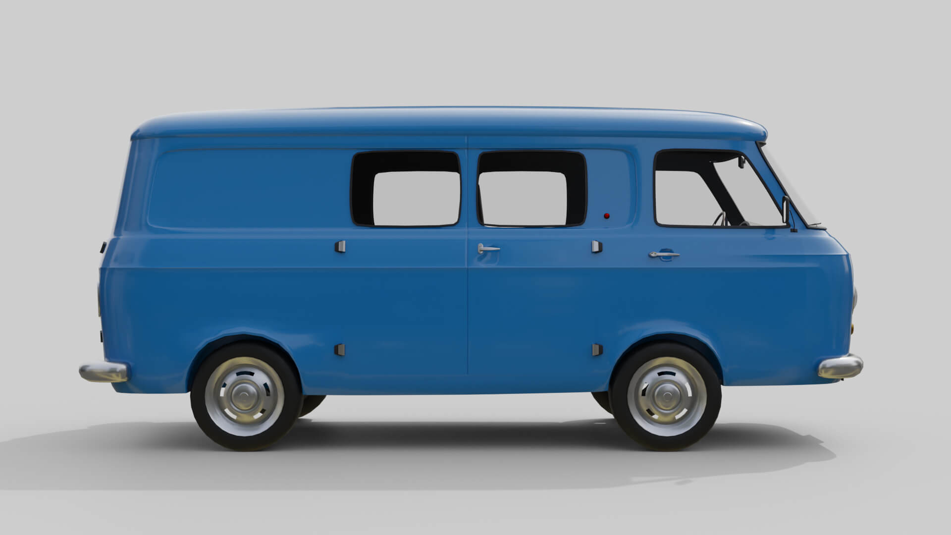 Realistic Vintage Transport Van High-Detail Game Ready Asset 3D Model ...