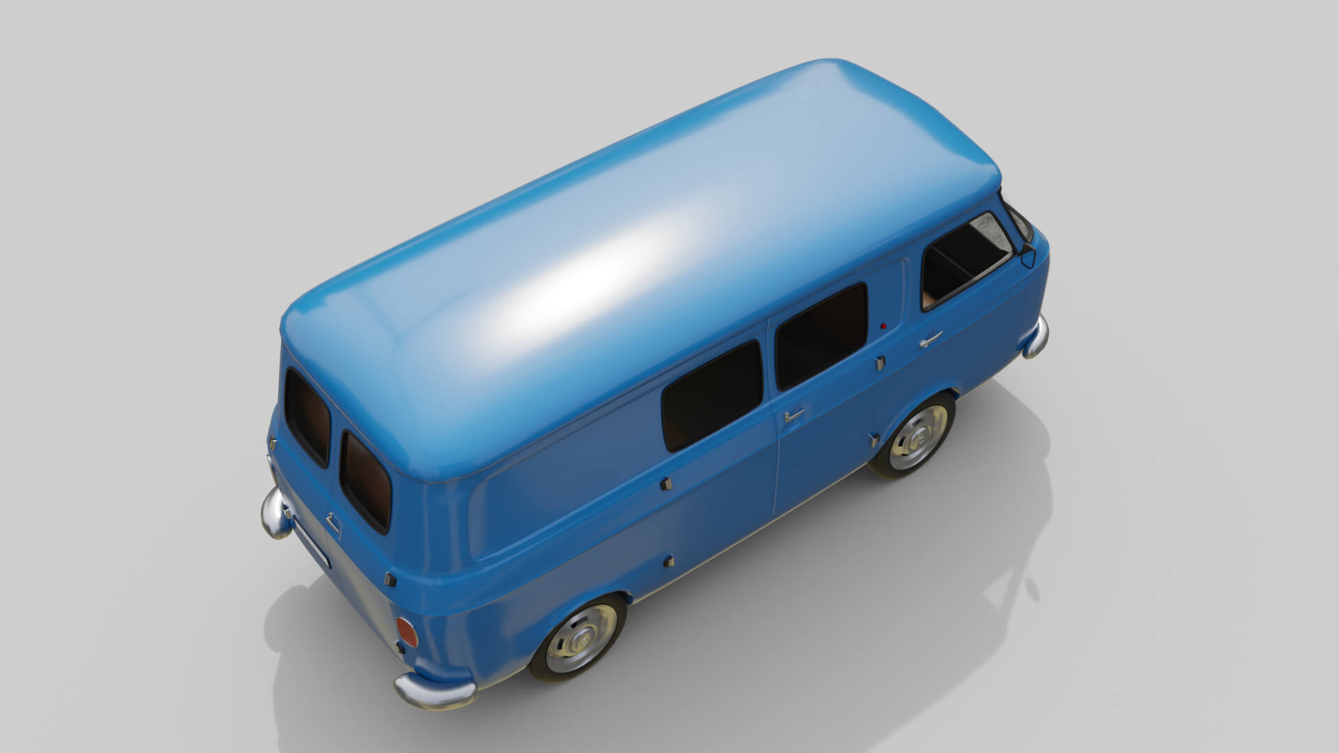 Realistic Vintage Transport Van High-Detail Game Ready Asset 3D Model ...