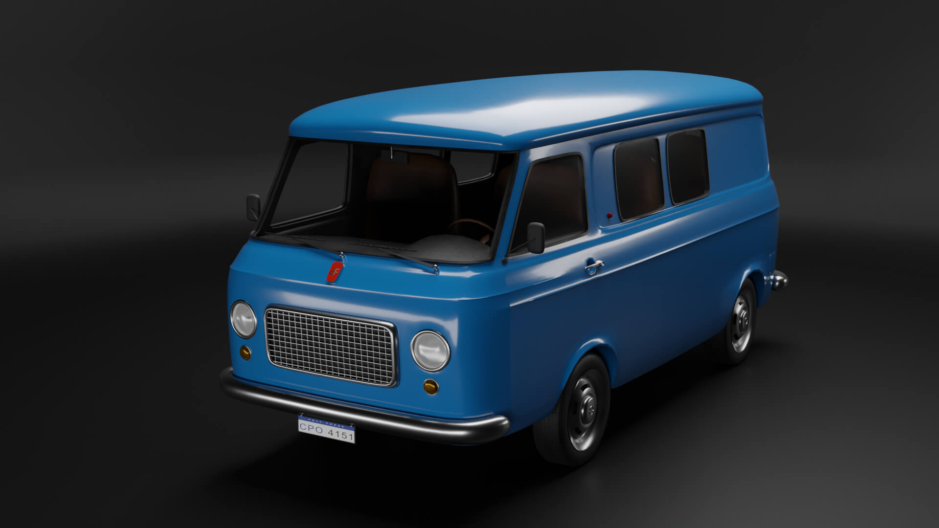 Realistic Vintage Transport Van High-Detail Game Ready Asset 3D Model ...