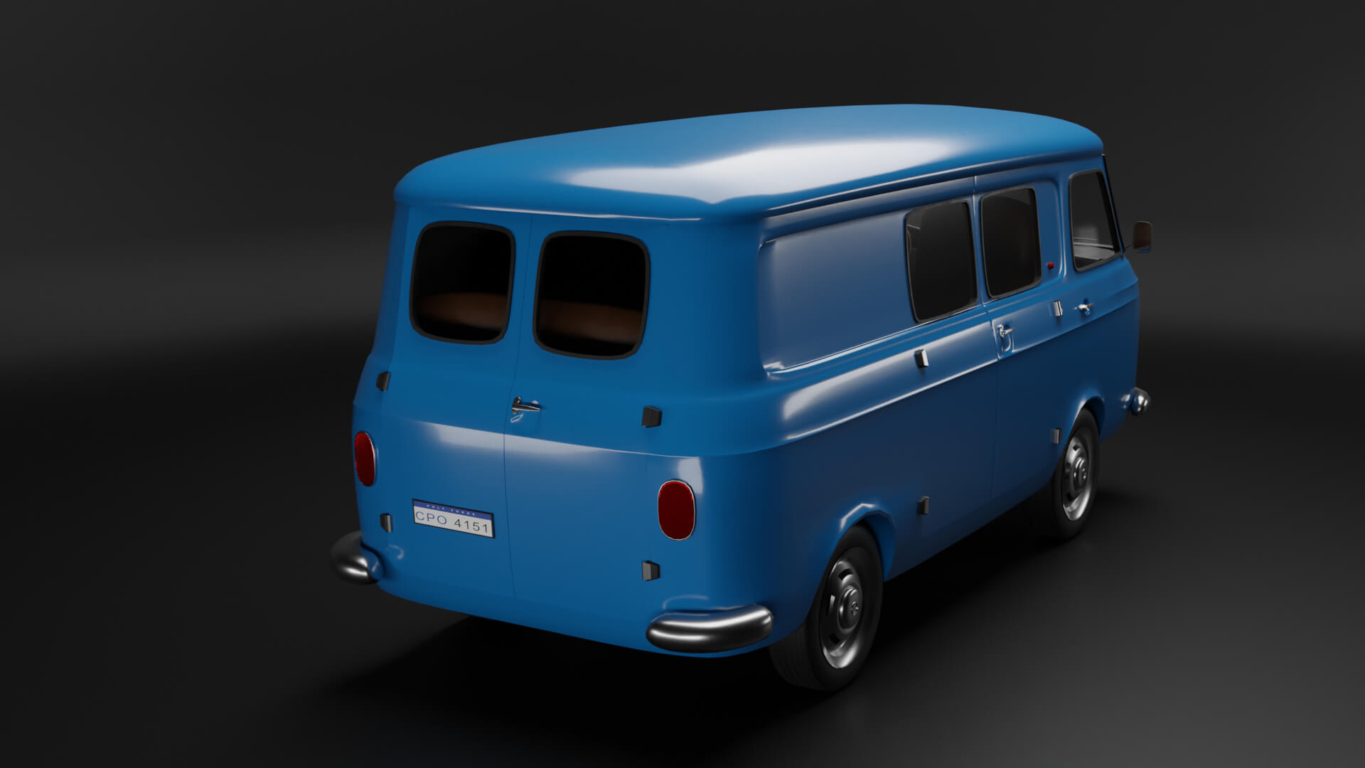 Realistic Vintage Transport Van High-Detail Game Ready Asset 3D Model ...