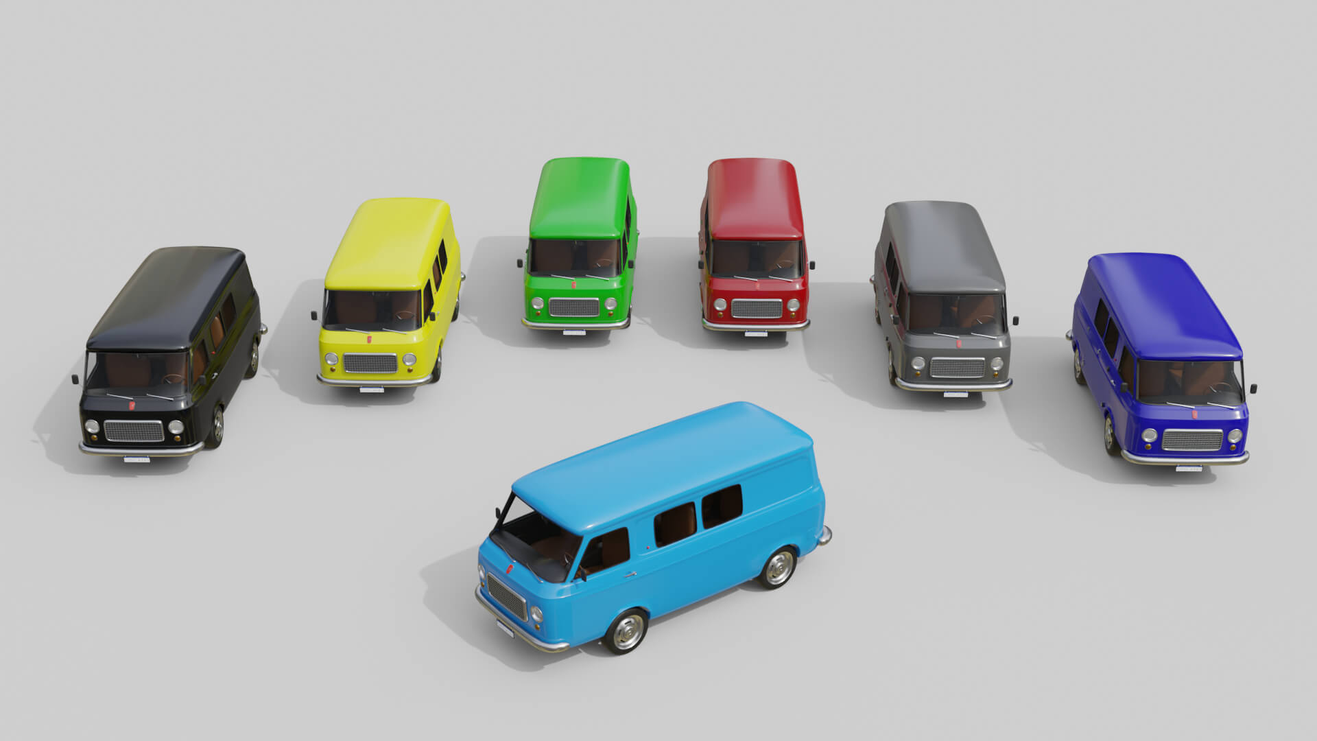 Low Poly Vintage Van - 3D Model by 3DPolyForge