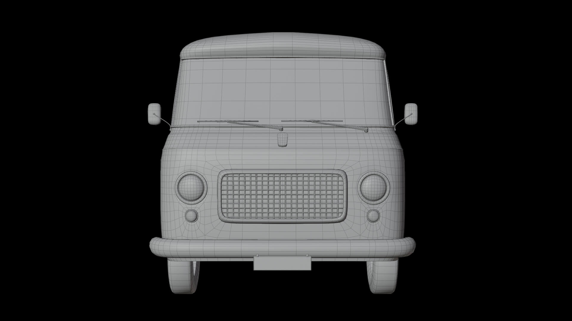 Realistic Vintage Transport Van High-Detail Game Ready Asset 3D Model ...