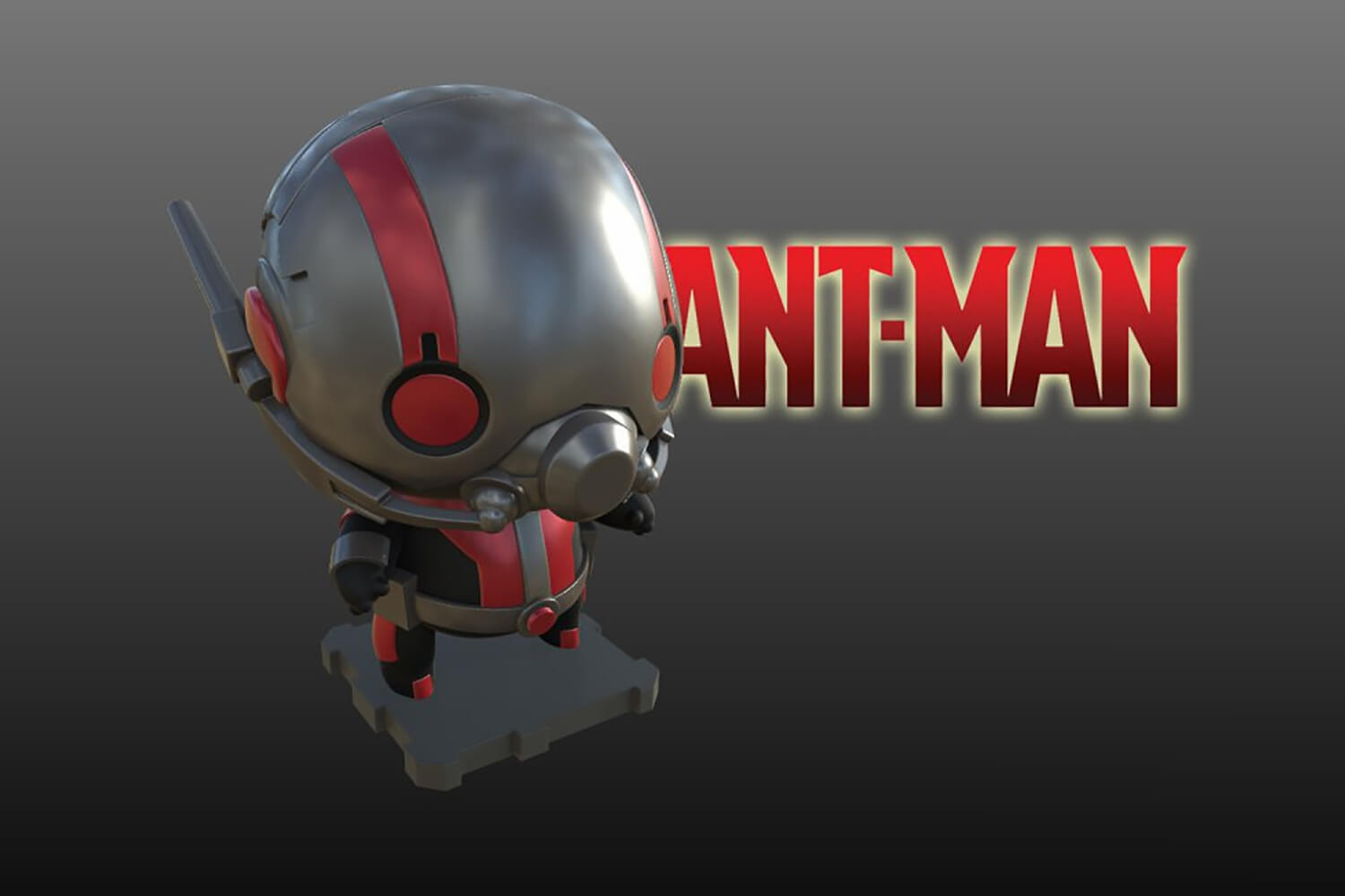 Ant Man Chibi - 3D Model by 3DPrintingDesigner