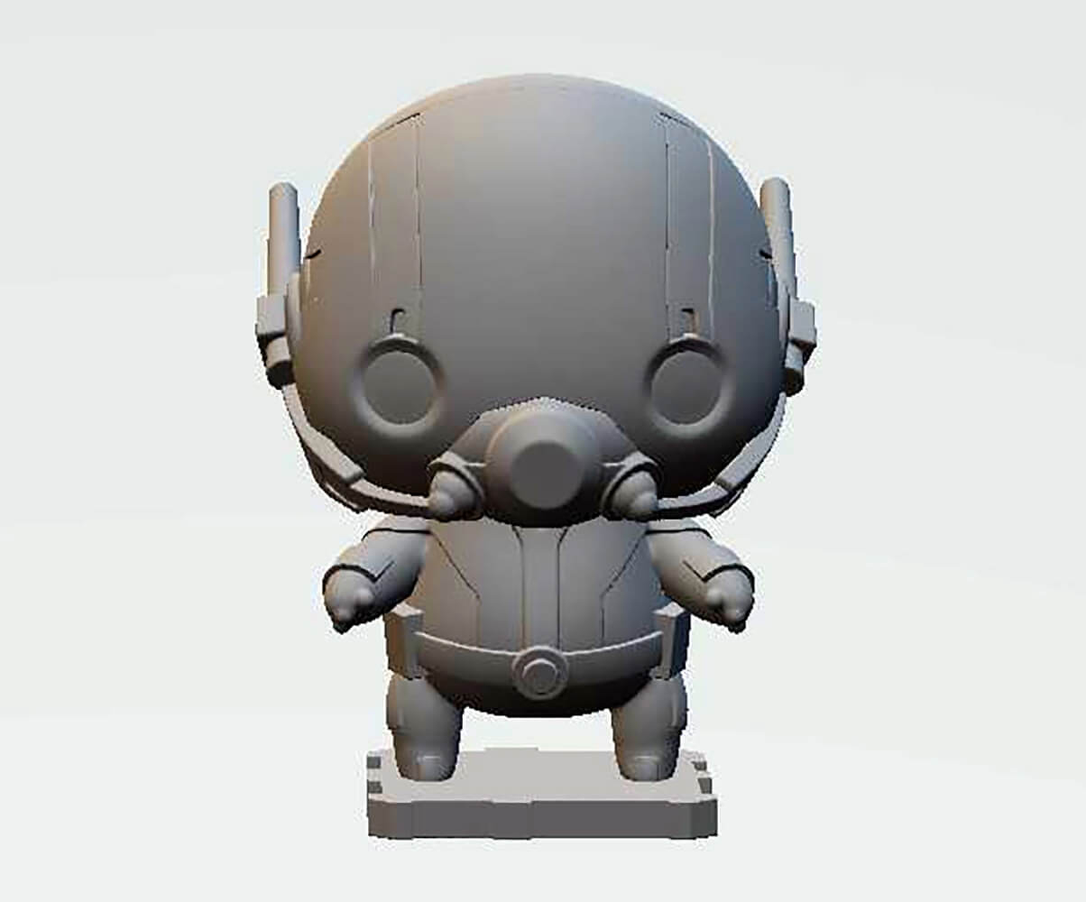 Ant Man Chibi - 3D Model by 3DPrintingDesigner